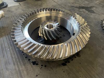 China Custom Spiral Bevel Gear Set for Crusher Reducer Module 2-45 HRC 58-62 for sale