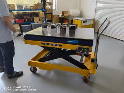 China 2000kg Capacity Hydraulic Weighing Platform with 1500 x 1200mm Table Lifter Scale for Industrial Lift Table for sale