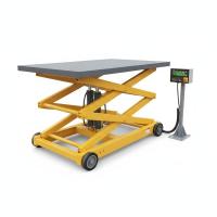 China 1000kg Capacity Scissor Lift Table Scale with 1200x800mm Platform and Digital LED Weight Indicator for sale