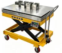 China 304 Stainless Steel Hydraulic Table Lifter Scale 2000kg 1100mm Max Lift IP68 Waterproof Digital Weighing Platform for sale