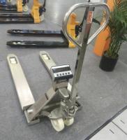 China Stainless Steel Pallet Jack With Weight Scale Washdown Weighing Pallet Jack for sale