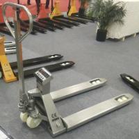 China Stainless Steel Pallet Jack With Weight Scale Washdown Weighing Pallet Jack for sale