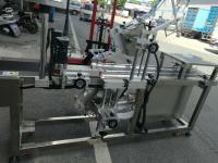 China SS304 Automatic Bag Labeling Machine Box Label Applicator Machine 40-150PCS/min for sale