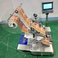 China 400w Siemens PLC Desktop Bag Labeling Machine Applicator For Pouches for sale