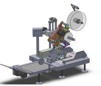 China 400w Siemens PLC Desktop Bag Labeling Machine Applicator For Pouches for sale
