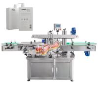 China Square Bottle Flat Surface Self Adhesive Sticker Labeling Machine Two Sides Front And Back for sale