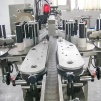 China Double Sided Automatic Front Back Sides Flat Labeling Machine For Square Plastic Gallon for sale
