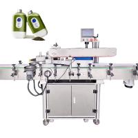 China Flat Square Plastic Bottle Single Sticker One Side Label Applicator Machine Full Automatic for sale