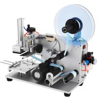 China YM130 Manual Round Bottle Labeling Machine Semi-auto Label Applicator For Round Bottle for sale