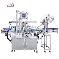 China YM630 3 heads Fully Automatic Roll to Roll three sides Flat Square Bottle Labeler for sale