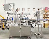 China YM630 3 heads Fully Automatic Roll to Roll three sides Flat Square Bottle Labeler for sale