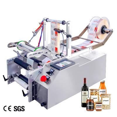China Desktop Semi Automatic Label Applicator Water Liquid Solid Bottle Labeling Machine Can Be Paired With Date And Batch Coder for sale