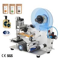China 40pcs/min Semi Automatic Flat Labeling Machine With High Precision for Flat Cardboard Packaging Box Label Applicator for sale