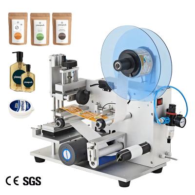 China 40pcs/min Semi Automatic Flat Labeling Machine With High Precision for Flat Cardboard Packaging Box Label Applicator for sale