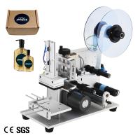 China Semi-Automatic Bottle Sticker Labeling Machine with High Efficiency for Rectangular Bottles Flat Bottle Cardboard Box for sale