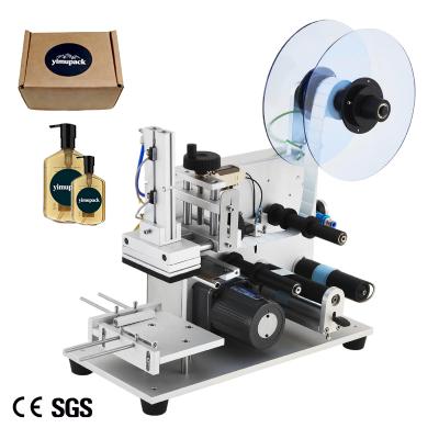 China Semi-Automatic Bottle Sticker Labeling Machine with High Efficiency for Rectangular Bottles Flat Bottle Cardboard Box for sale