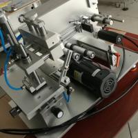 China Manual Label Machine Semi-Automatic Desktop Flat Labeling Machine for Cardboard Box Flat Bottle Labeler Machine Applicator for sale