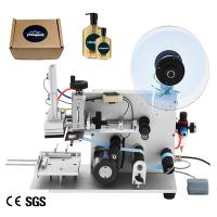 China Semi-Automatic Tabletop Flat Label Machine For Clothes Packaging Bags Hang Tag Label Applicator for sale