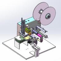 China 40pcs/min Semi Automatic Flat Labeling Machine With High Precision for Flat Cardboard Packaging Box Label Applicator for sale