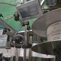 China Round Bottle Labeling Machine Semi Automatic Desktop Label printing Machine Compatible with date code printer for sale