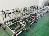 China YM130 Semi Automatic Labeling Machine Table Top Label Maker Machine With Tape For Plastic Glass PET Bottle Honey Pot Labeler for sale