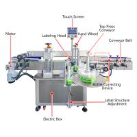 China High Accuracy Automatic Flat Labeling Machine Glass and Plastic Bottle Labeling Machine With OEM ODM Services for sale