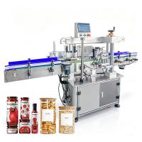 China High Accuracy Automatic Glass and Plastic Round Bottle Labeler Snacks Sauces and Honey Labeling Machine for Bottles and Jars for sale