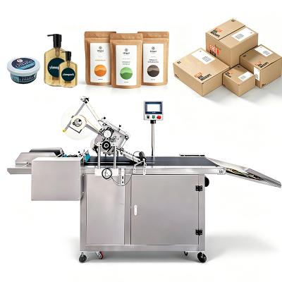 China Factory Direct YM210D Automatic Label Machine Flat Bottle Boxes and Bags Label Printer Sticker Machine with Date Coding Printer for sale
