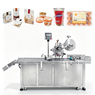 China Automatic Flat Surface Label Applicator Bag Labeling Machine Plastic and Paper Label Sticker Applicator for sale