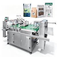 China YM210D Full Automatic Flat Labeling Machine Large Bag Labeling Machine for Shopping and Fertilizers for sale