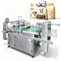 China High Quality Full Automatic Flat Labeling Machine Cat Dog Food Bag Labeling Machine for sale