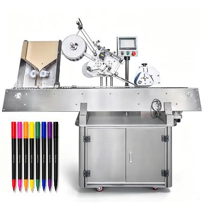 China Automatic Horizontal Labeling Machine 3ml Vial Label Applicator for Essential Oil Bottle Labeling Machine for sale