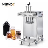 China Automatic PP PET Plastic Can Sealing Machine Induction Heat Sealing Machine Coffee Snacks Cup Sealing Machine for sale