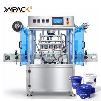 China Automatic Aluminum Foil Sealing Machine Plastic Bucket 1L 3L Sealing Machine Cream Nut Chocolate Paste Can Machine Sealing for sale
