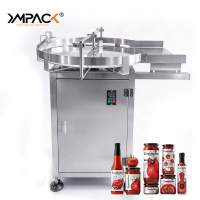 China High Efficiency Full Automatic Packaging Line Turntable Large Motorized Turntable Ketchup Jam Honey Bottle Sorting Machine for sale