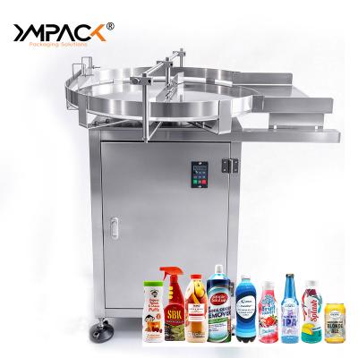 China Automatic Round Bottle Collection Turntable Multisize Turntable Glass and Plastic Bottle Juice Wine Bottle Feeding Machine for sale