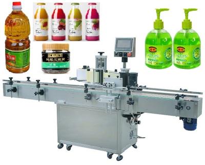 China Tabletop Essential Oil Round Bottle Front Back Labeler Machine HMI Control for sale