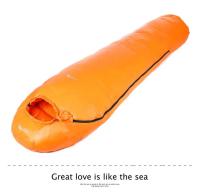 China 3 Season Waterproof Outdoor Sleeping Bag for Camping Customized Logo Fabric Mummy Pcs for sale