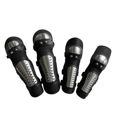 China Stainless Steel Shell Motorcycle Knee and Elbow Pads Set for Adult Motocross Racing for sale