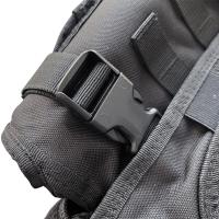 China Safety Adjustable Black Vest Protective Jacket with Molle System in Polyester Fabric for sale