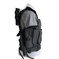 China Comfortable Protective Black Vest with multiple Pouches for Body and Equipment Fabric for sale
