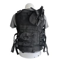 China Comfortable Protective Black Vest with multiple Pouches for Body and Equipment Fabric for sale