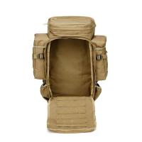 China Camping Bag 70L Large Capacity Khaki Rucksack for Outdoor Hunting Travel for sale