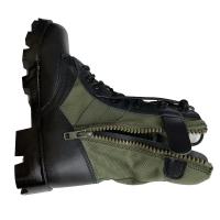 China Comfortable Men's Green Hiking Boots with Durable Rubber Sole and Oxford Leather for sale