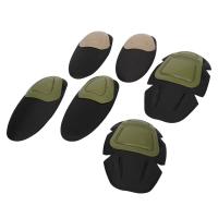 China Khaki Polyester Cotton Outdoor Training Knee and Elbow Pads for Sport Protection for sale