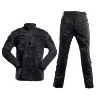 China Seamless Fusing Outdoor Hiking Work Training Suit Long Sleeve Shirts Trousers ACU Men Camouflage Uniform for sale
