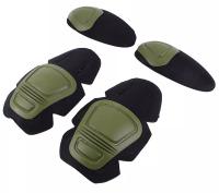 China Professional Protection Gear Black Polyester Frog Suit Knee Pads and Elbow Support Set for sale