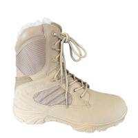 China Mesh Lined Oxford Cloth and Genuine Leather Men's Walking Boots for Outdoor Activities for sale