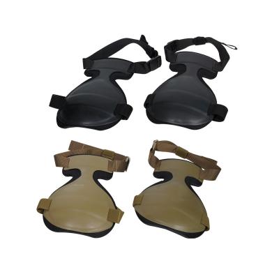 China American Pair of Black and Brown Knee Pads Ultimate Protection for Outdoor Activities for sale