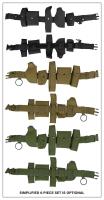 China Multifunctional Training Belt Hardware Buckle Flashlight Molle Belt Pouch Olive Green for sale